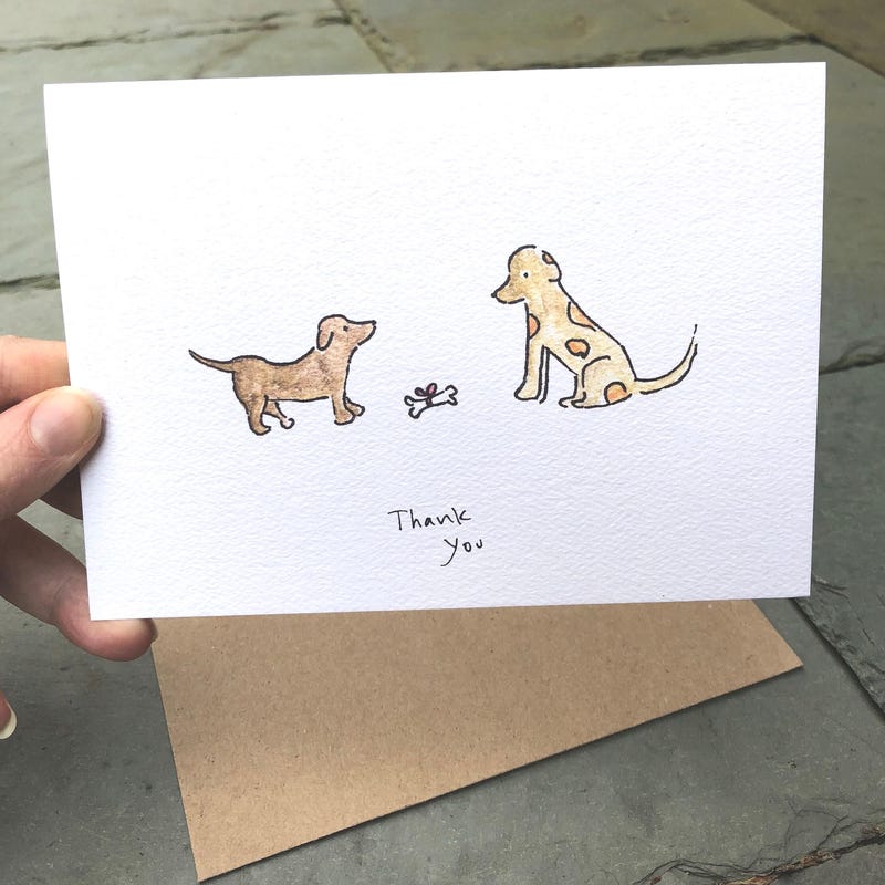 Dog Thank You Note - Etsy