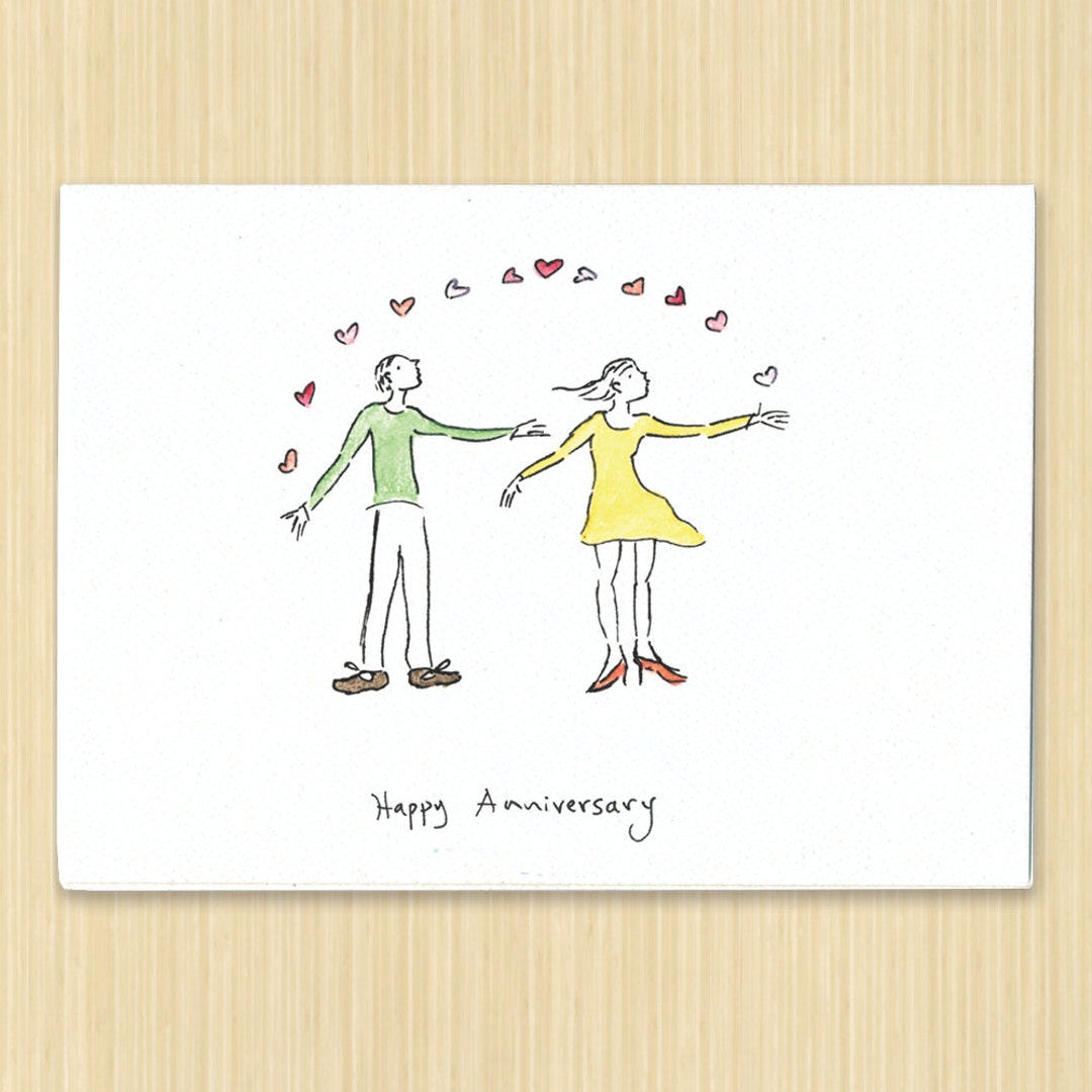 Happy Anniversary. Wedding Anniversary. Anniversary Card. Happy Couple ...
