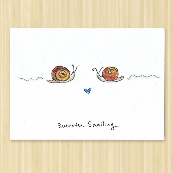 Snail Card - Etsy