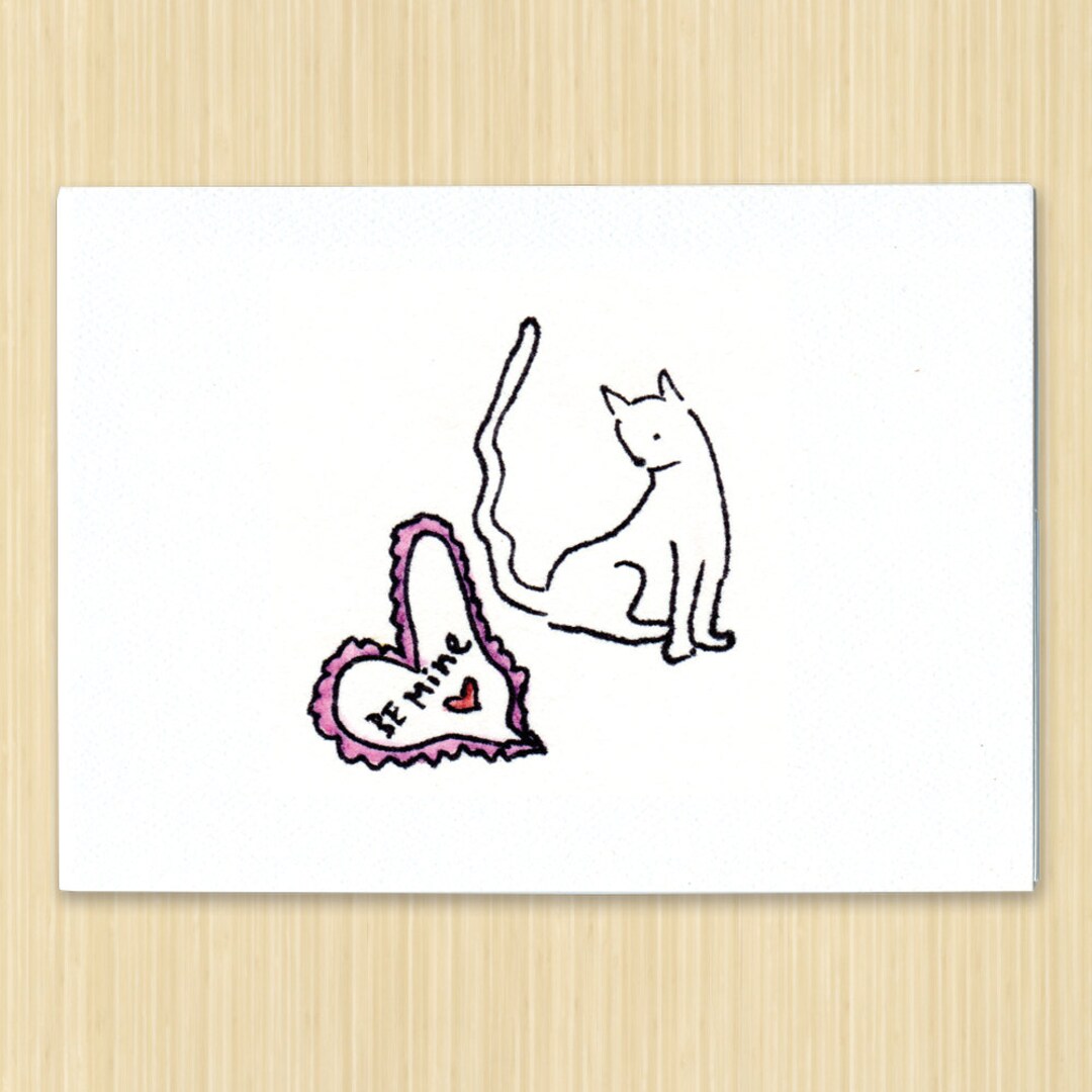 12 Card Pack. Valentines Day Cards. Dog and Cat. Dog Valentine. Cat ...