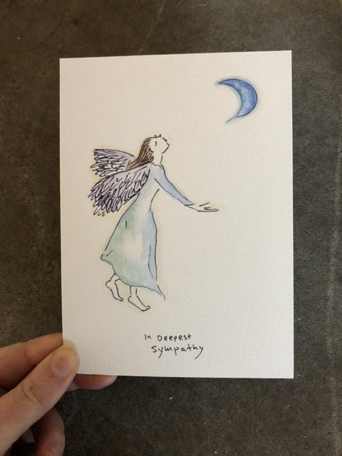 Sympathy Card. Angel Card. Angel Sympathy Card. Bereavement Card. Angel ...