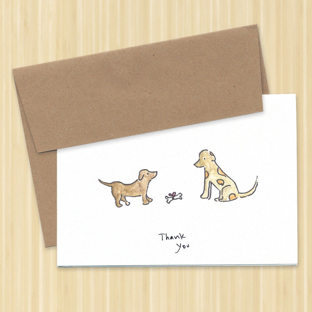 Dog Card. Thank You Card. Dog Thank You Card. Dog Lover Card. | Etsy