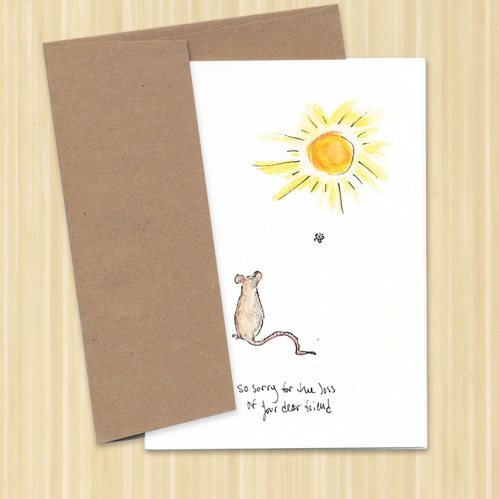 Rat Sympathy Card Rodent Sympathy Card Pet Sympathy Card - Etsy