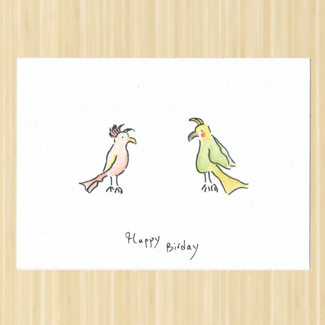 Parrot Birthday Card. Cockatiel Birthday Card. Parrot Card. Birthday ...