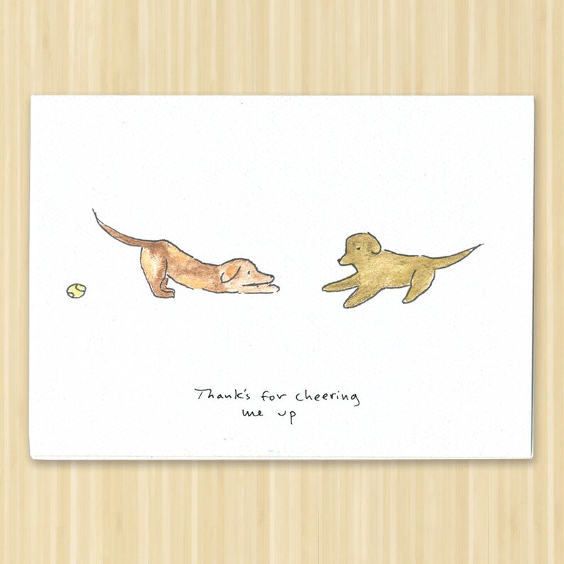 Dog Note Card. Dog Lover Card. Dog Thank You Card. Cute Dog - Etsy