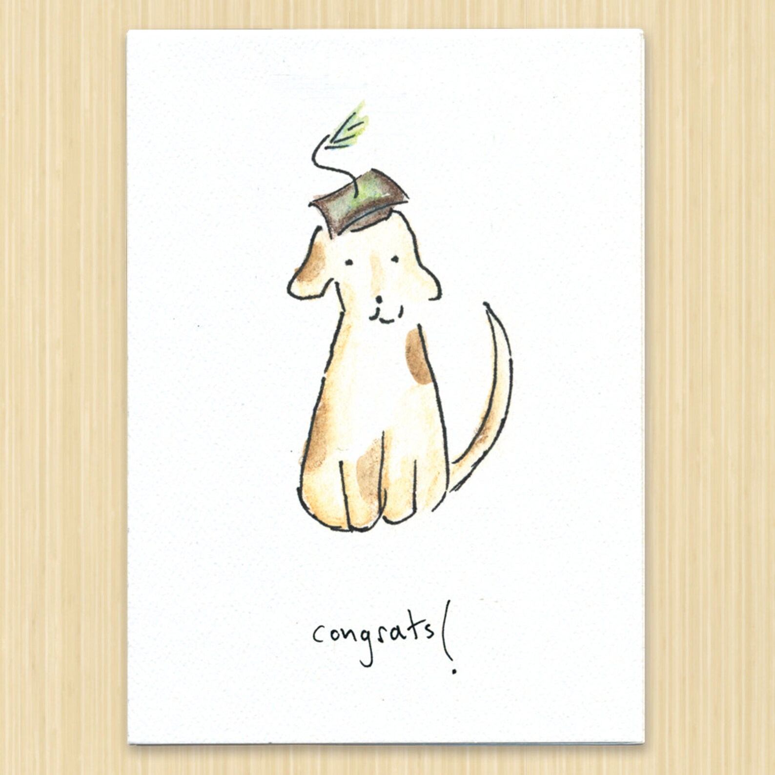 Dog Graduation Card. Cute Dog Card For Graduate. Puppy | Etsy