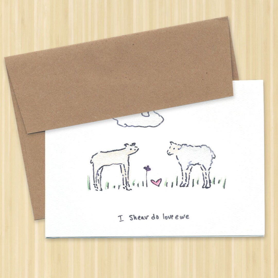 Sheep Valentine. Sheep Card. Funny Sheep. Valentine Card. I Shear Do ...