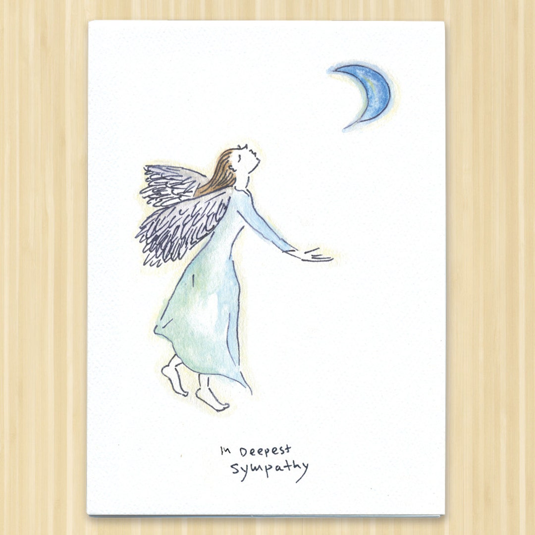 Sympathy Card. Angel Card. Angel Sympathy Card. Bereavement Card. Angel ...