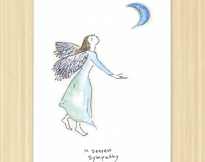 Sympathy Card. Angel Card. Angel Sympathy Card. Bereavement Card. Angel ...
