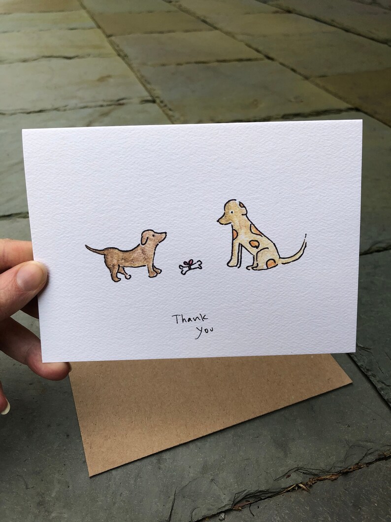 Dog Card. Thank You Card. Dog Thank You Card. Dog Lover Card. - Etsy