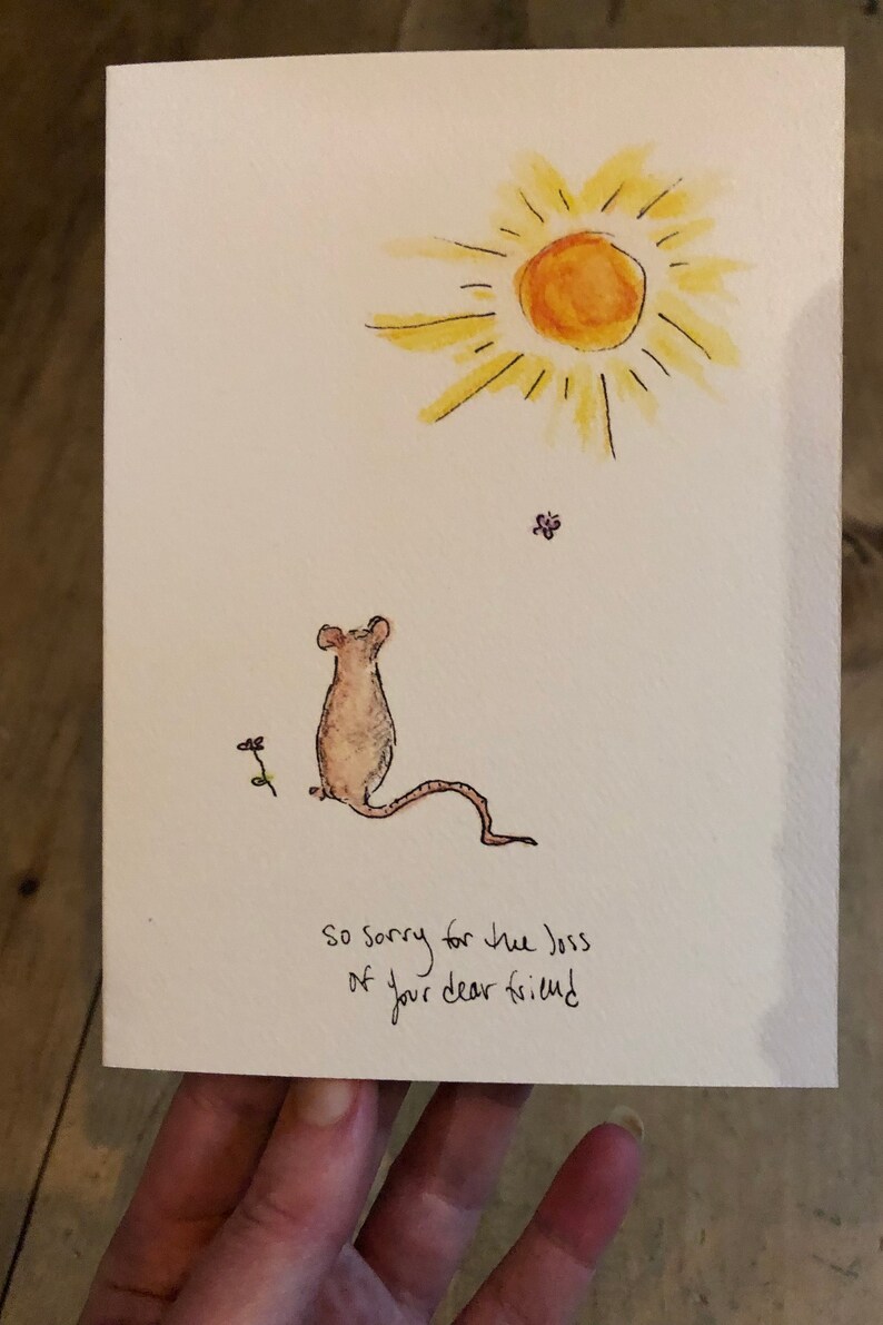 Rat Sympathy Card Rodent Sympathy Card Pet Sympathy Card - Etsy