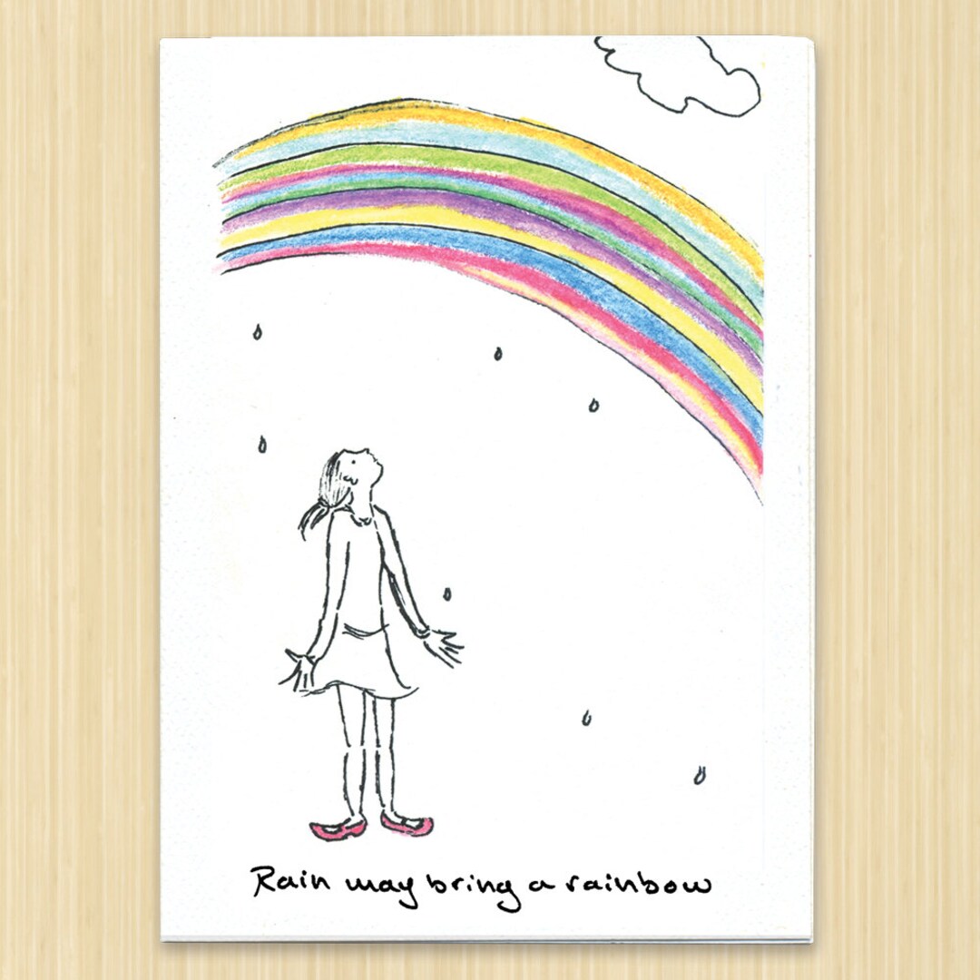 Inspirational Card. Rainbow. Greeting Card. Inspirational Quote. Cute ...