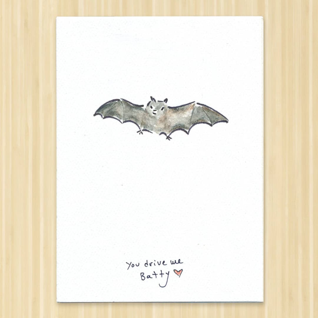 Bat. Valentine Card. Bat Card. Bat Valentine. Valentine's Day Card. Bat ...