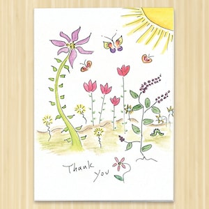 Thank You Card. Flower. Flower Thank You. Thank You Note. Flower Card ...