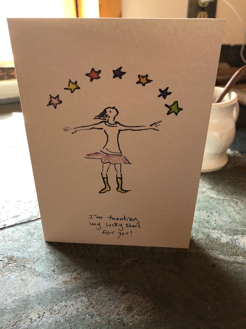 Thank You Card. Stars. Women. Thank You Note. Stars Theme - Etsy