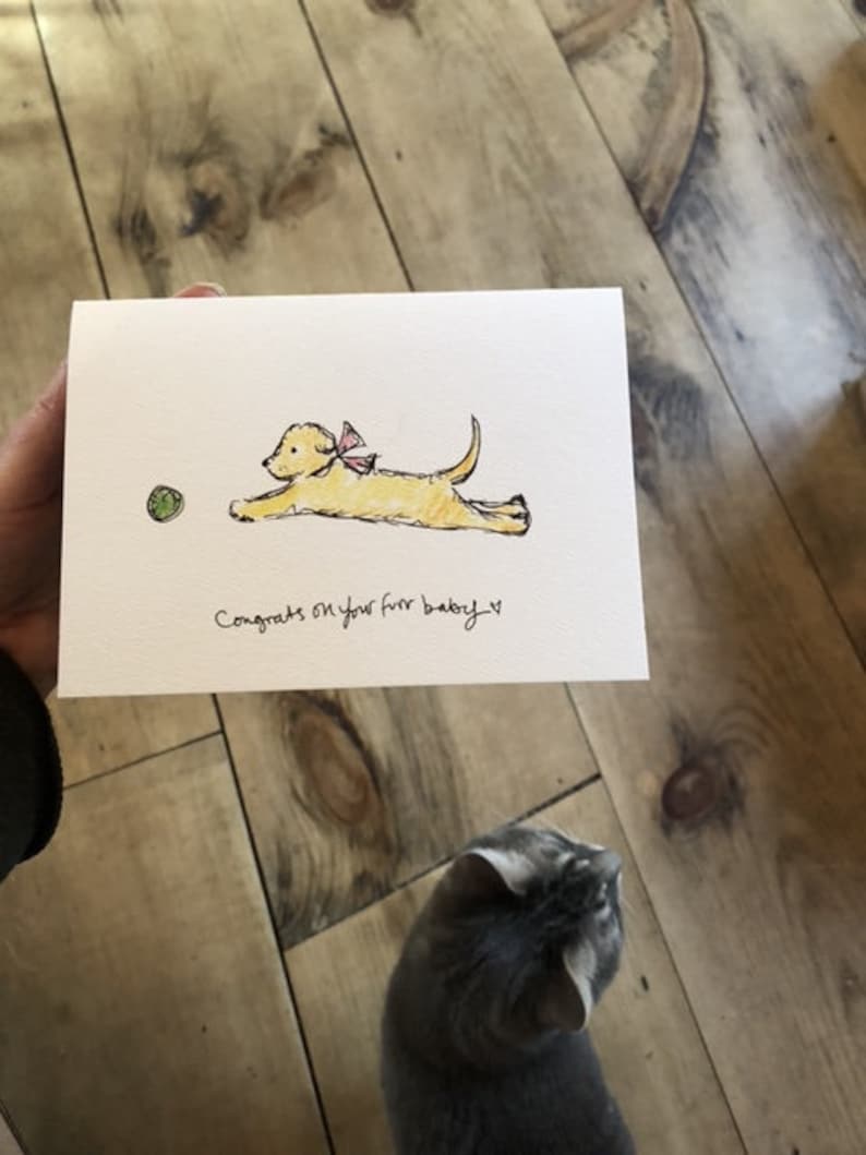 New Dog Card. New Puppy Card. New Pet Card. Congratulations | Etsy
