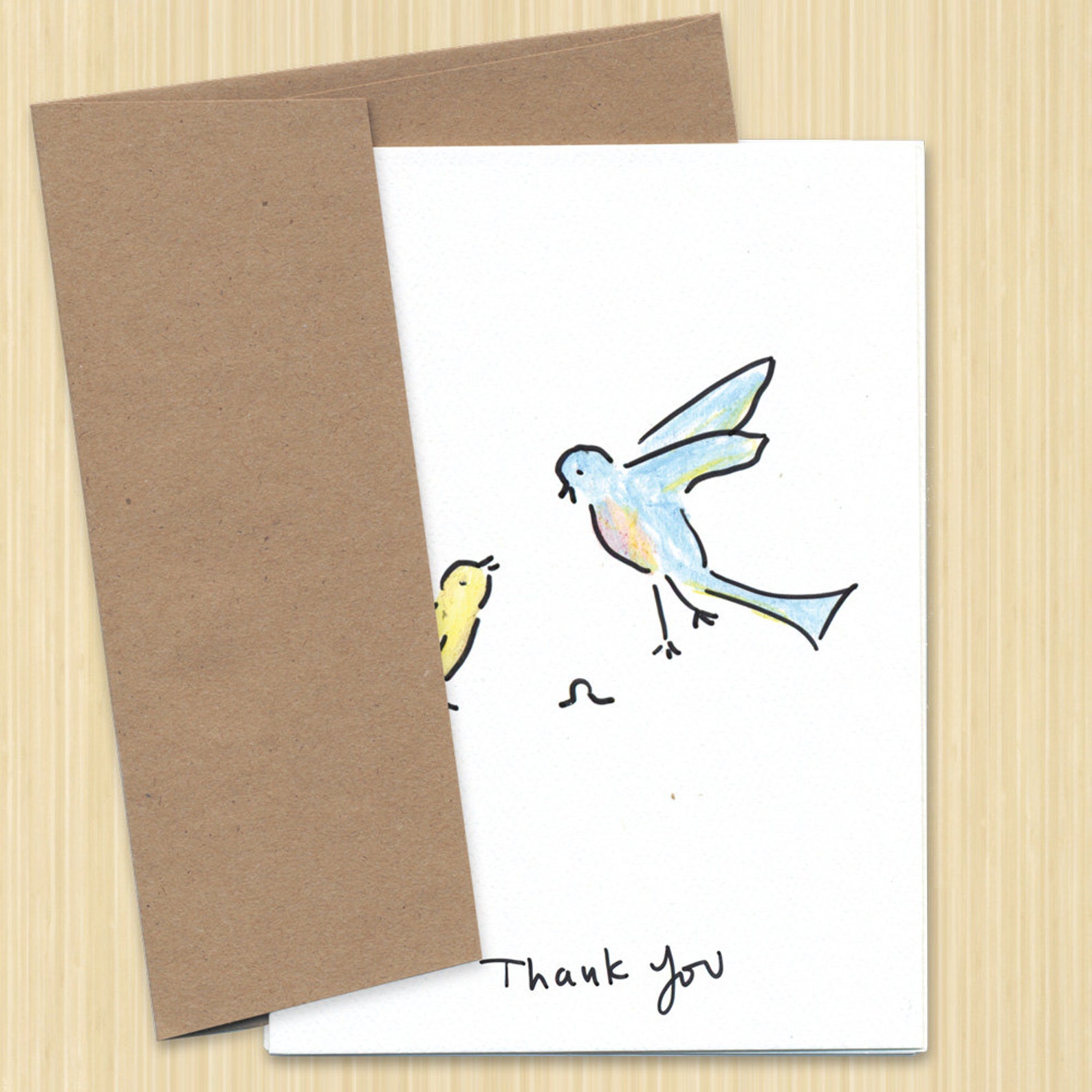 Thank You Card. Bird Thank You Card. Bird Card. Thank You - Etsy