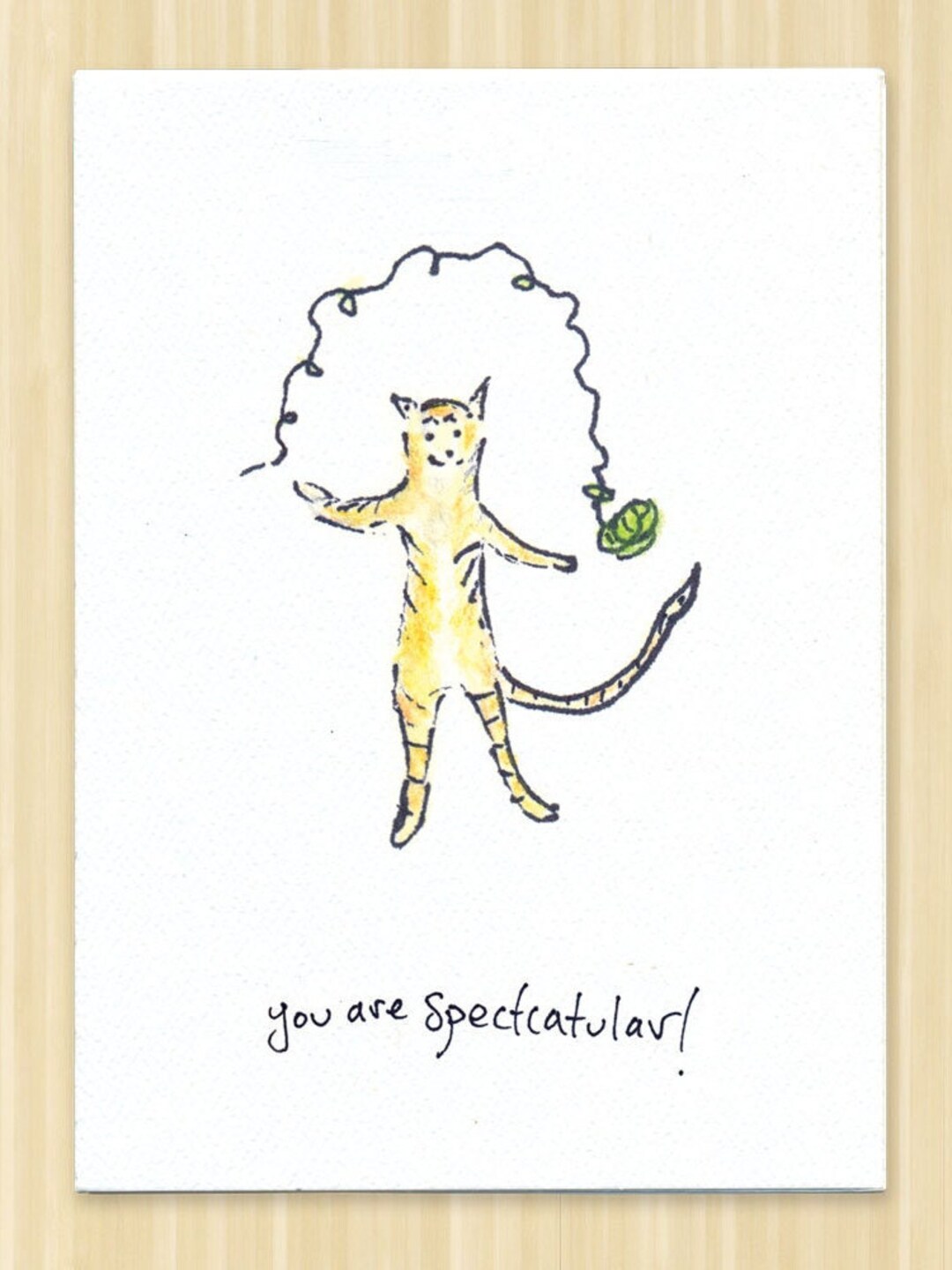 Cat Greeting Card, Cat Lover Card, Cat Encouragement Card - Etsy