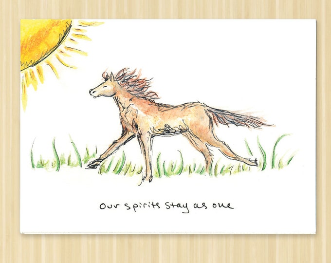 Horse Greeting Card, Horse Sympathy Card, Horse Condolence Card, Equine ...