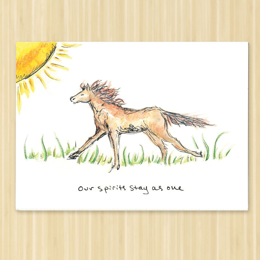 Horse Greeting Card Horse Sympathy Card Horse Condolence - Etsy