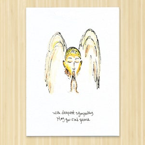 Sympathy Card, Angel Condolence Card, Bereavement Card, Peace Card - Etsy