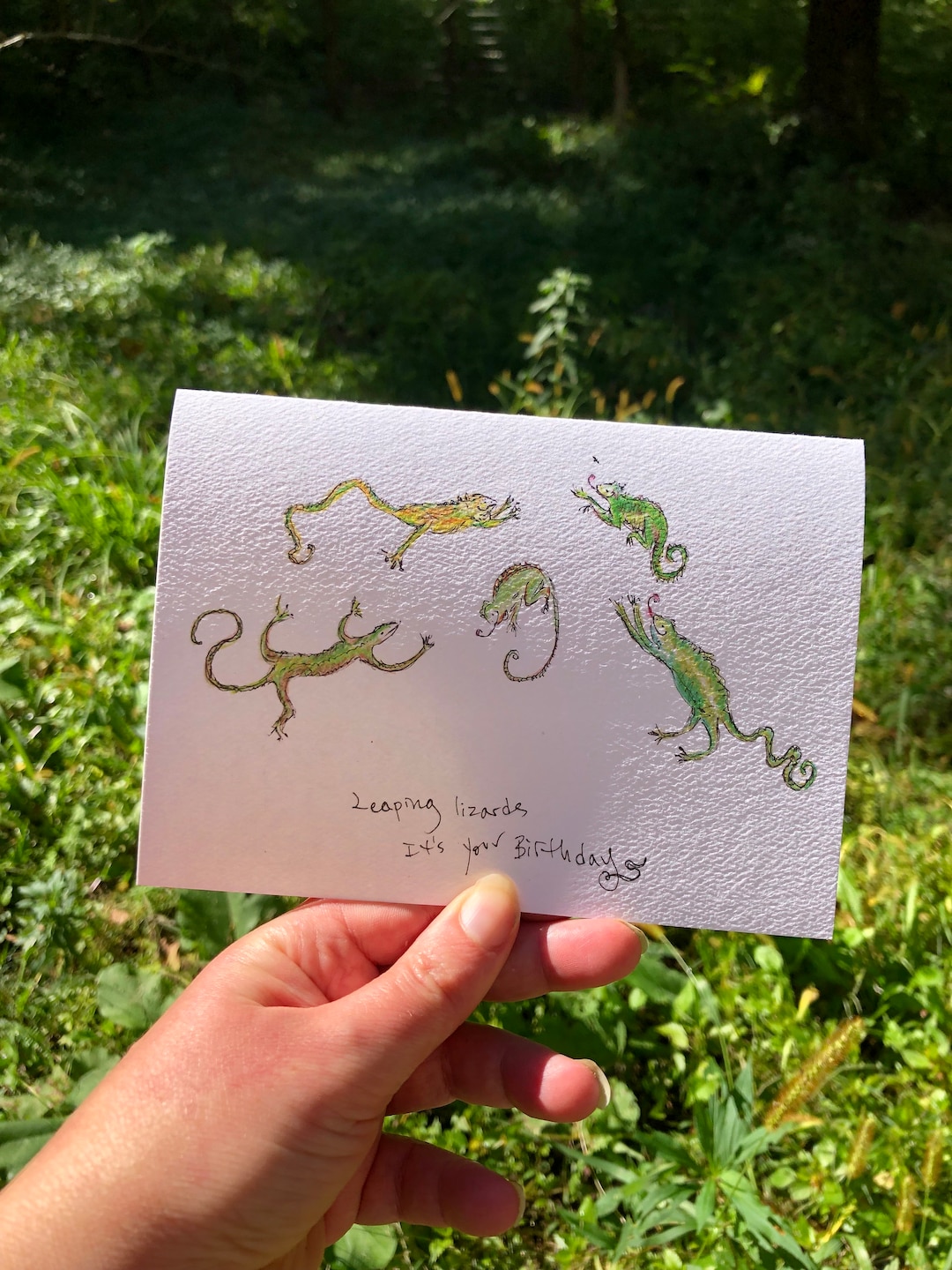 Lizard Birthday Card, Lizard Card, Happy Birthday, Iguana Birthday Card ...