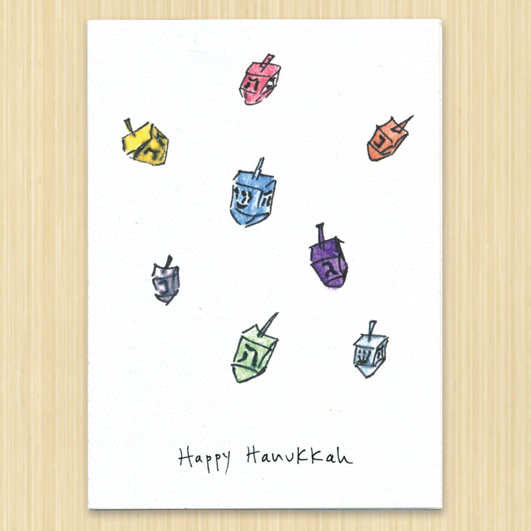 10 Card Pack. Dreidel Cards. Hanukkah Cards. Variety Pack. Hanukkah ...