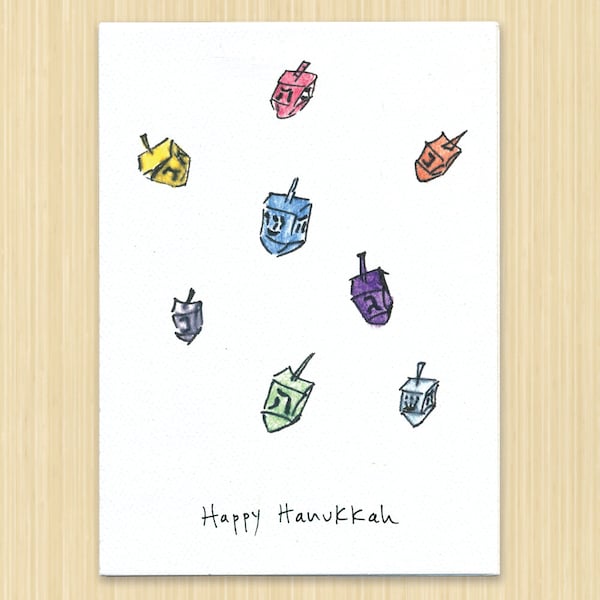Dreidel Card - Etsy