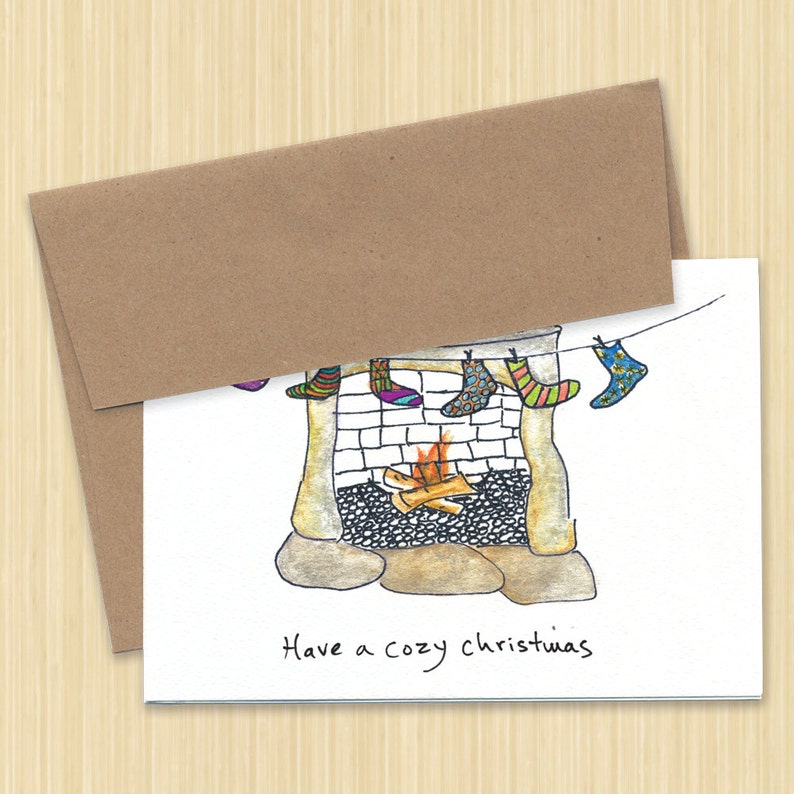 10 Card Pack. Christmas Cards. Fireplace. Card Pack. Variety Pack ...