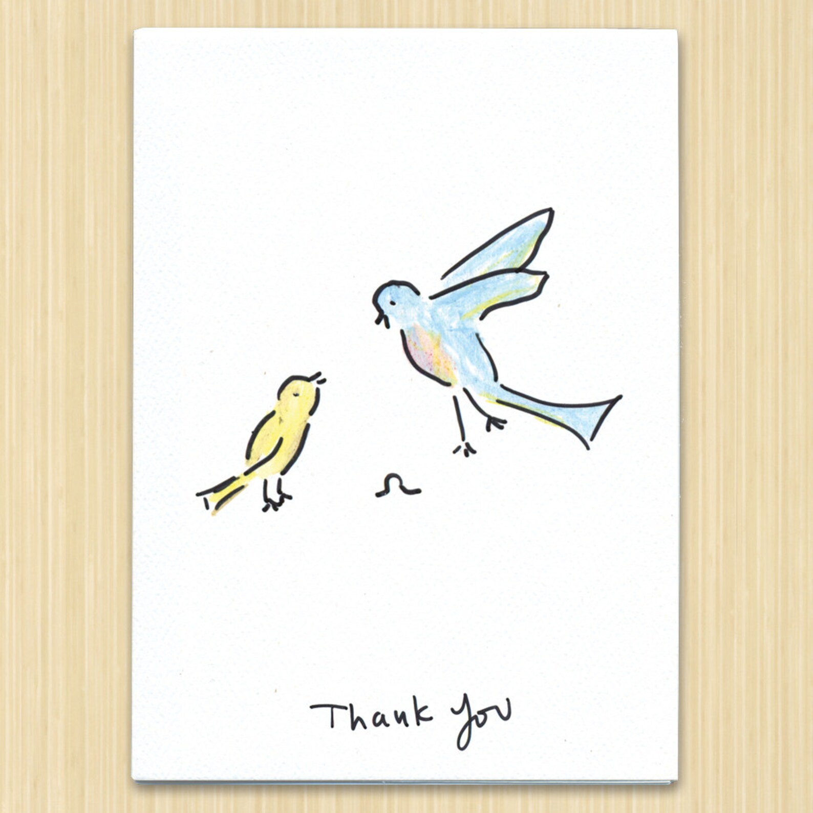 Thank You Card. Bird Thank You Card. Bird Card. Thank You - Etsy