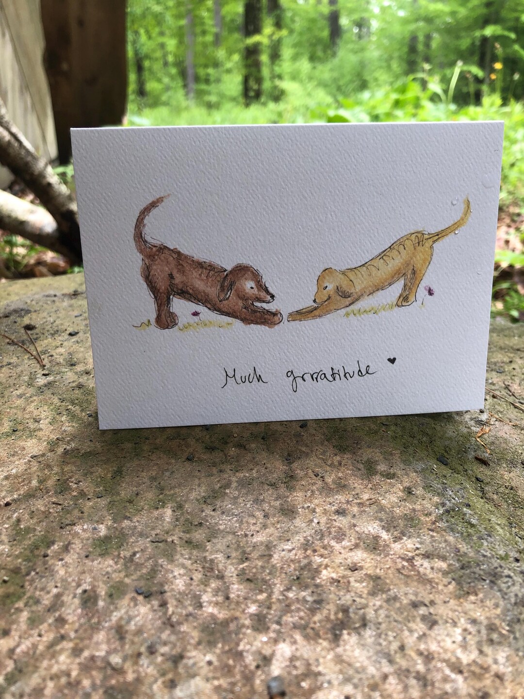 Thank You Card. Encouragement. Doggy Cards. Friendship, Gratitude Theme ...