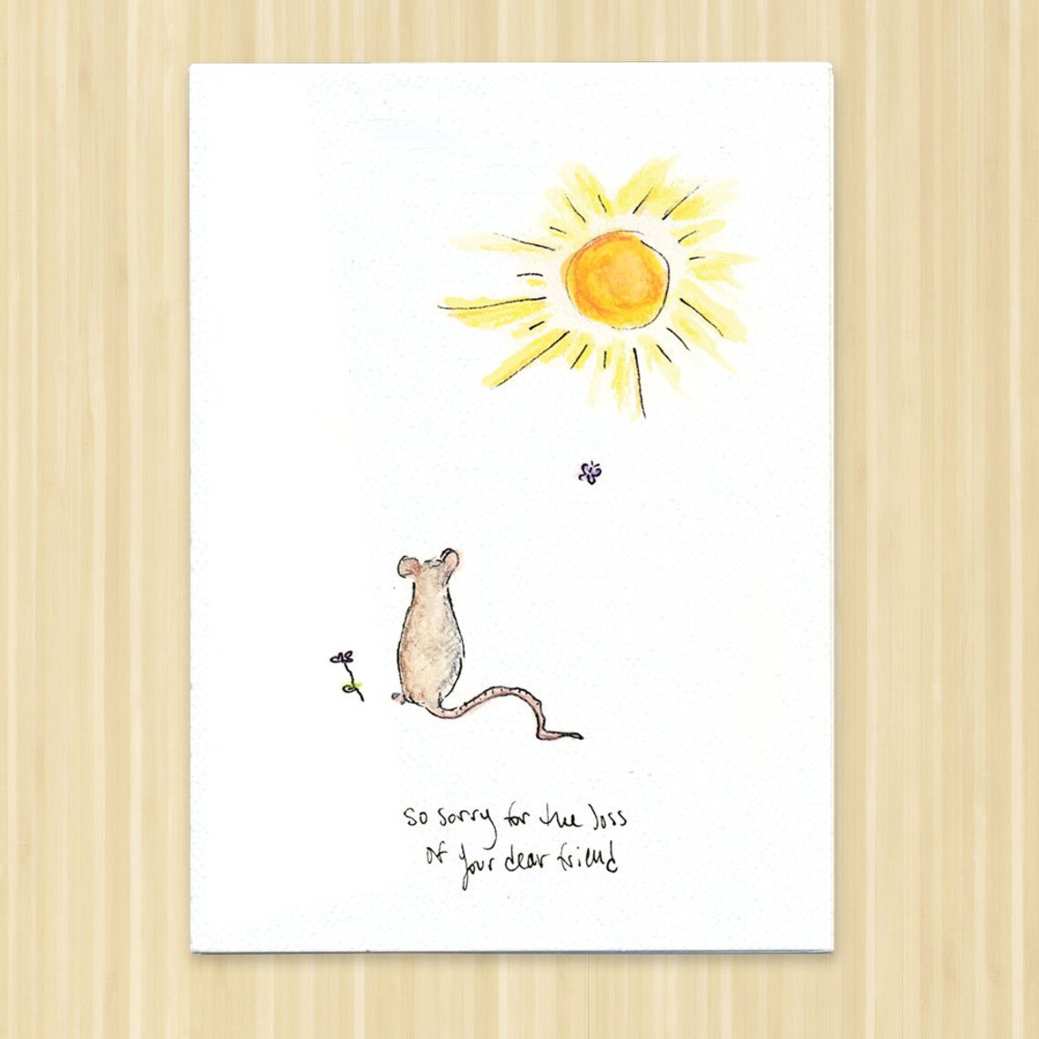 Rat Sympathy Card Rodent Sympathy Card Pet Sympathy Card - Etsy
