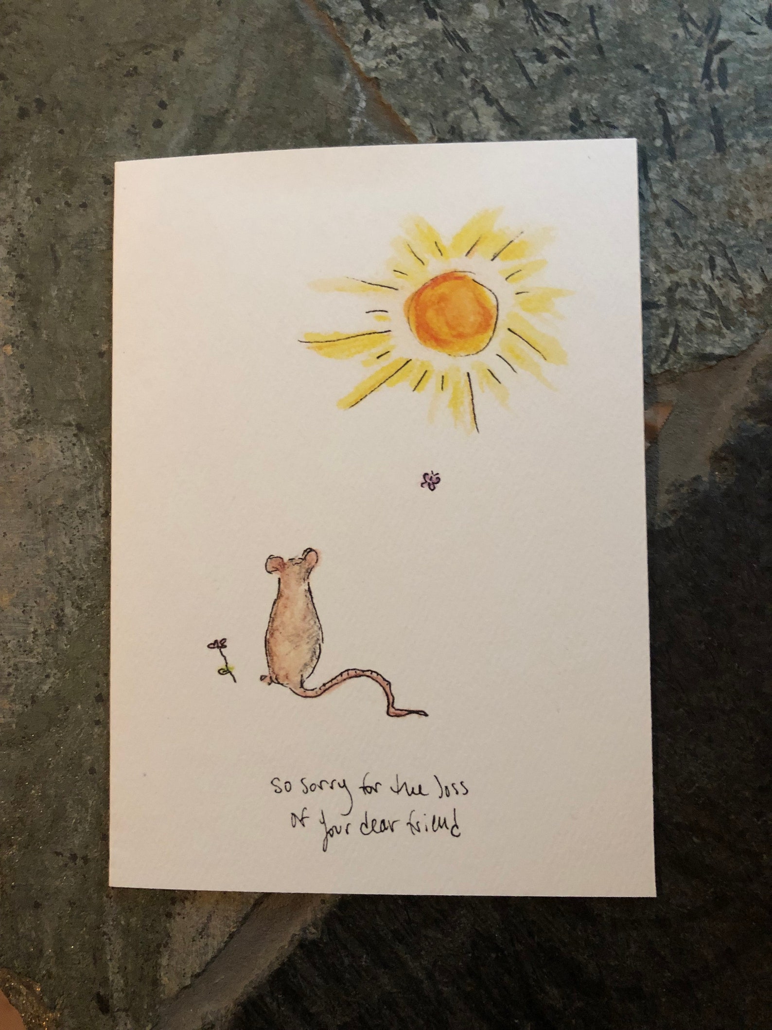 Rat sympathy card rodent sympathy card pet sympathy card | Etsy
