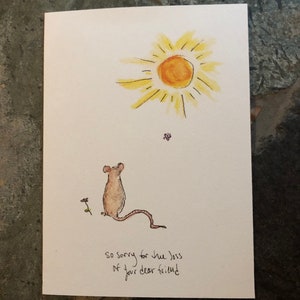 Rat Sympathy Card, Rodent Sympathy Card, Pet Sympathy Card, Fancy Rat ...