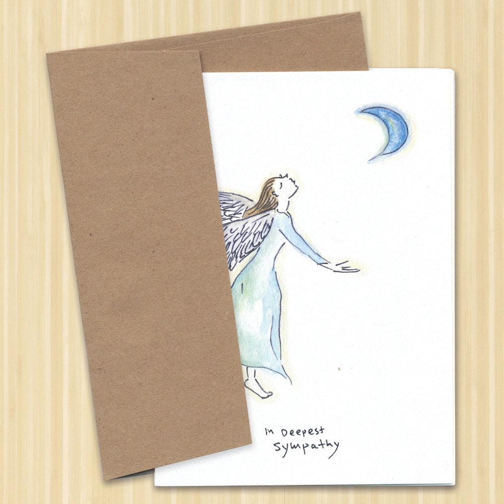 Sympathy Card. Angel Card. Angel Sympathy Card. Bereavement - Etsy UK