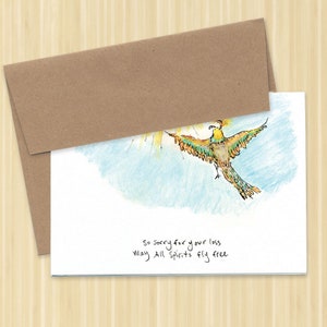 Bird Sympathy Card, Bird Bereavement Card, Bird Condolence Card - Etsy