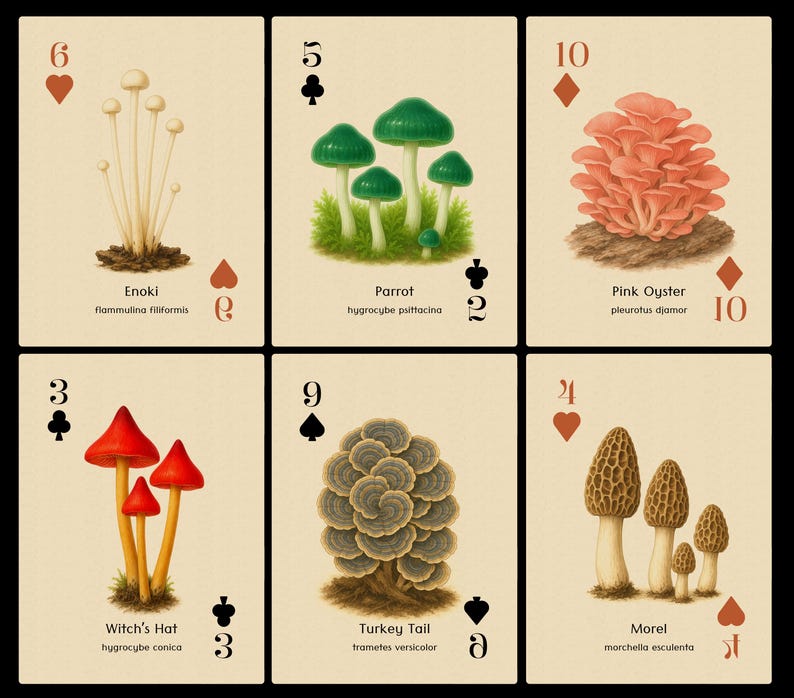 Mushroom Playing Cards - Etsy