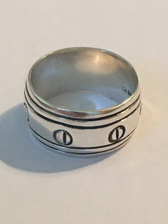 HEAVY 925 STERLING SILVER Mexico Size 12 Chunky Mens … - Gem