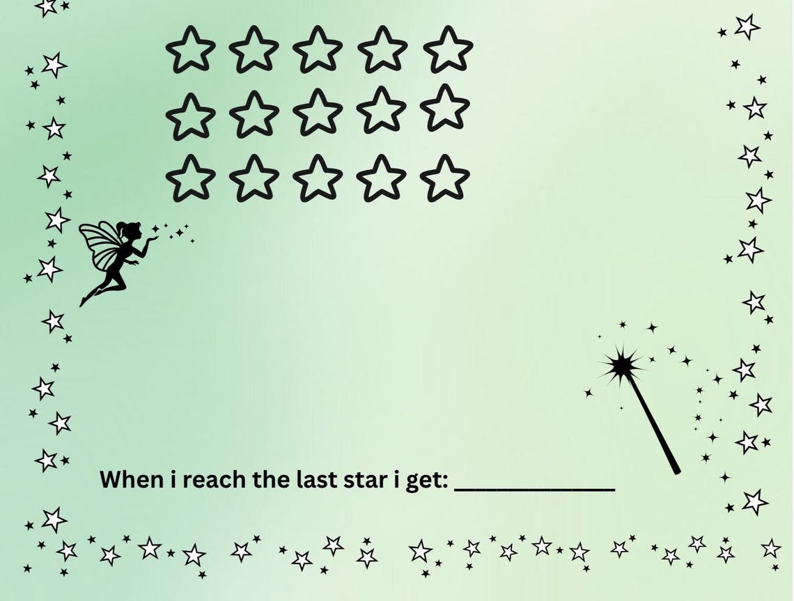 Magical Galaxy Star Chart Printable | Kids Behavior Reward Chart ...