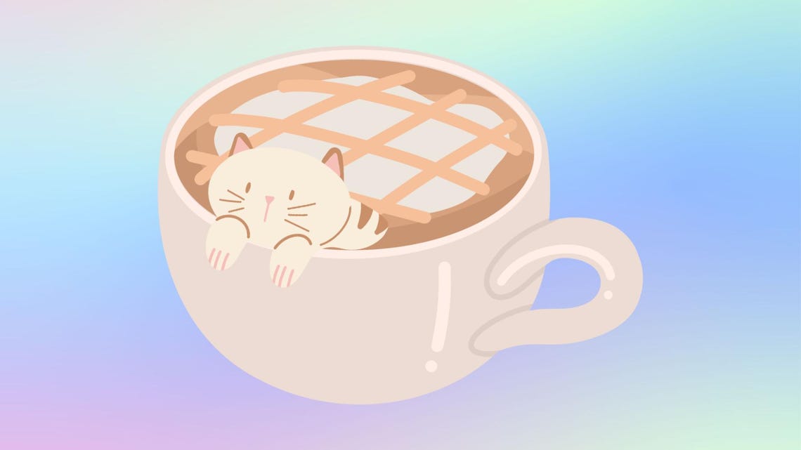 Pastel Animated Twitch Overlays | Stream Panels Pack | Cute Cat Theme ...