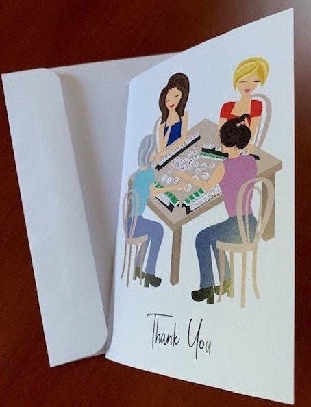 Mahjongg Note Cards Thank You Cards - Etsy