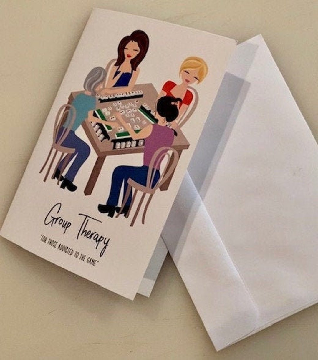 Mahjong Notecards/greeting Cards and Envelopes Group Therapy (12 in the ...