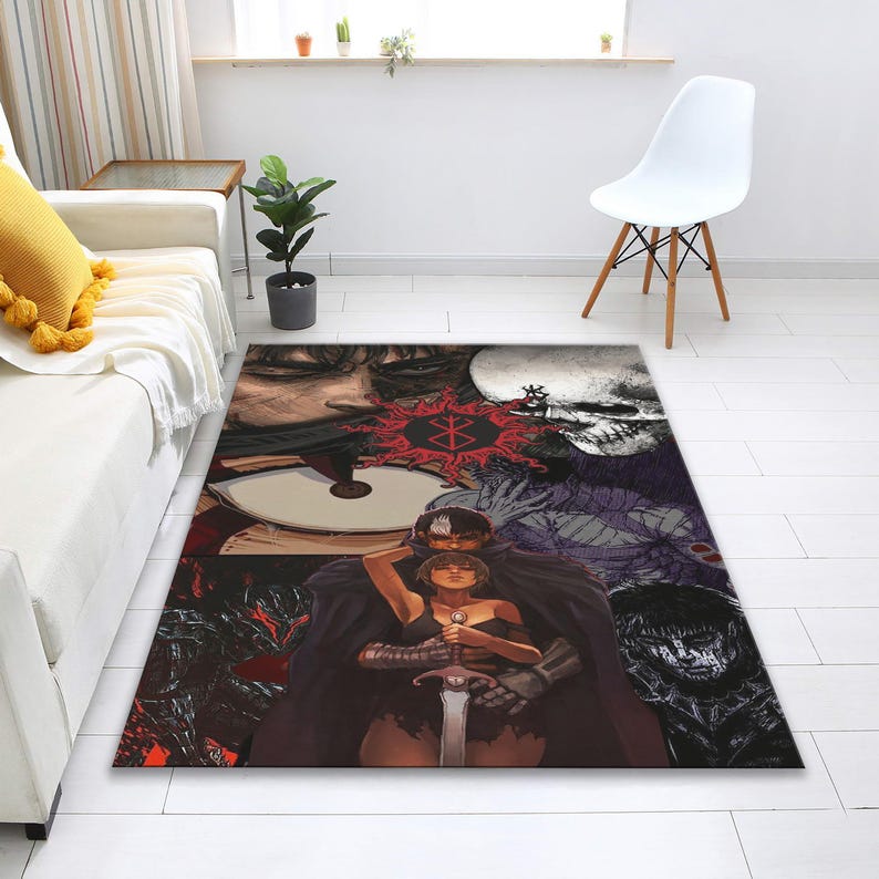 Berserk Anime Rug, Guts Art, Game Room Decor - Etsy
