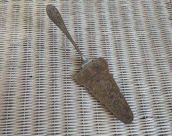 Vintage Pastry Server Small Scroll Pierced Pie Server, Silver Plated ...