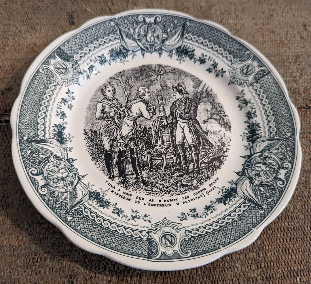 Seven French Antique Vintage Ceramic Napoleon Plates - Etsy