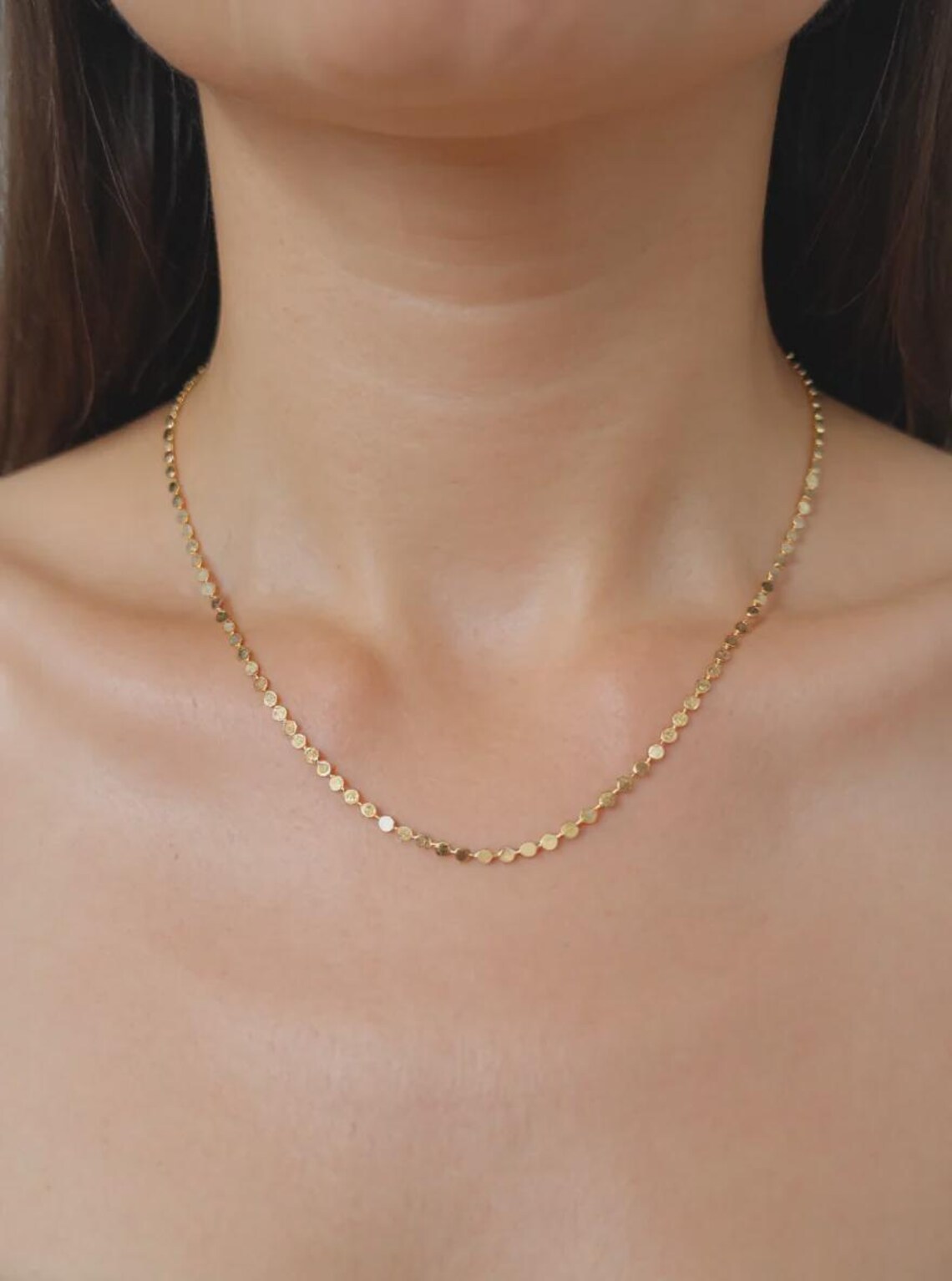 Minimal Gold Chain Necklace – Sleek Steel Elegance - Etsy