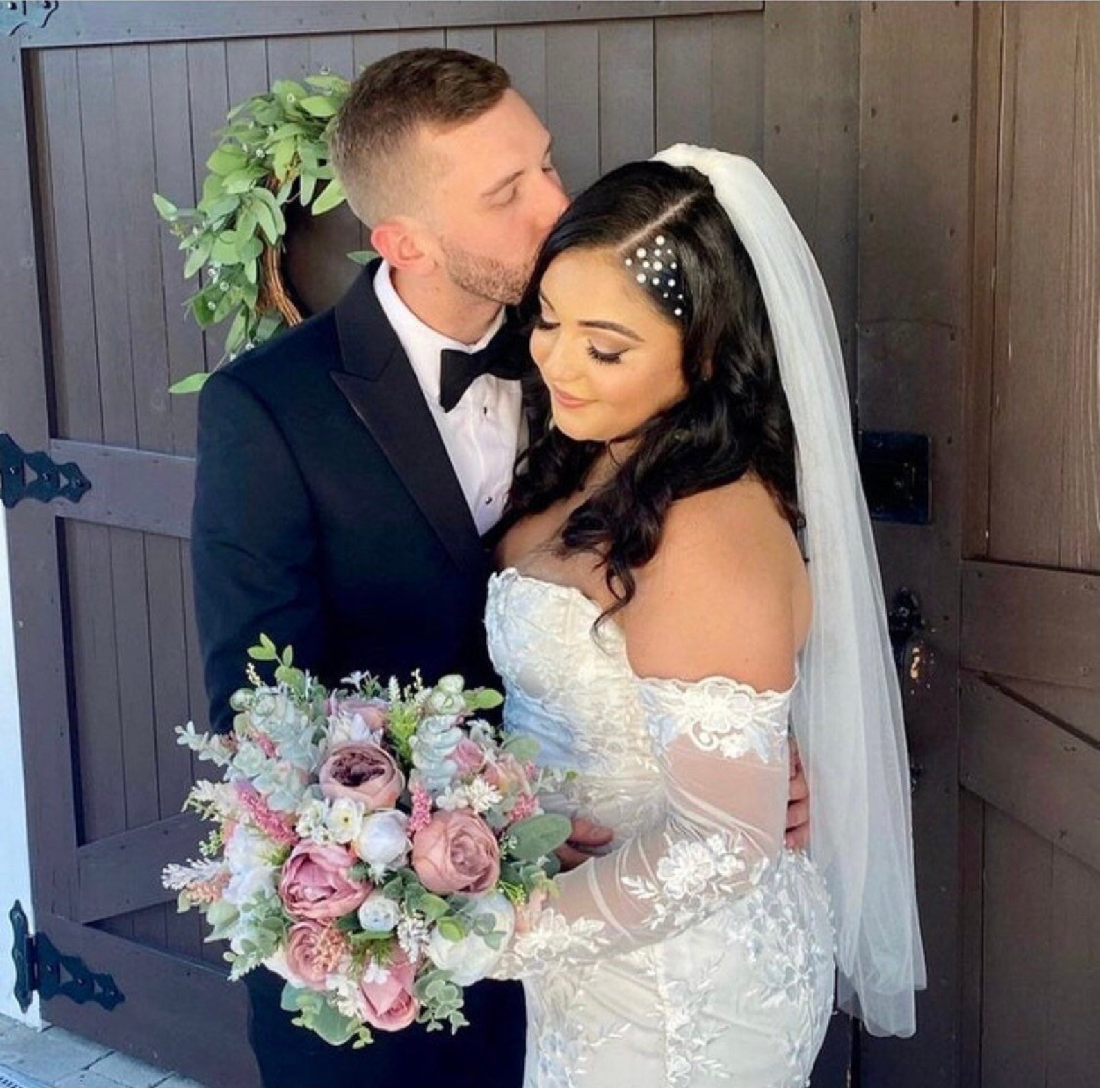 Dusty Rose Bouquet Boho Bouquet Mauve Bouquet Dusty Rose - Etsy