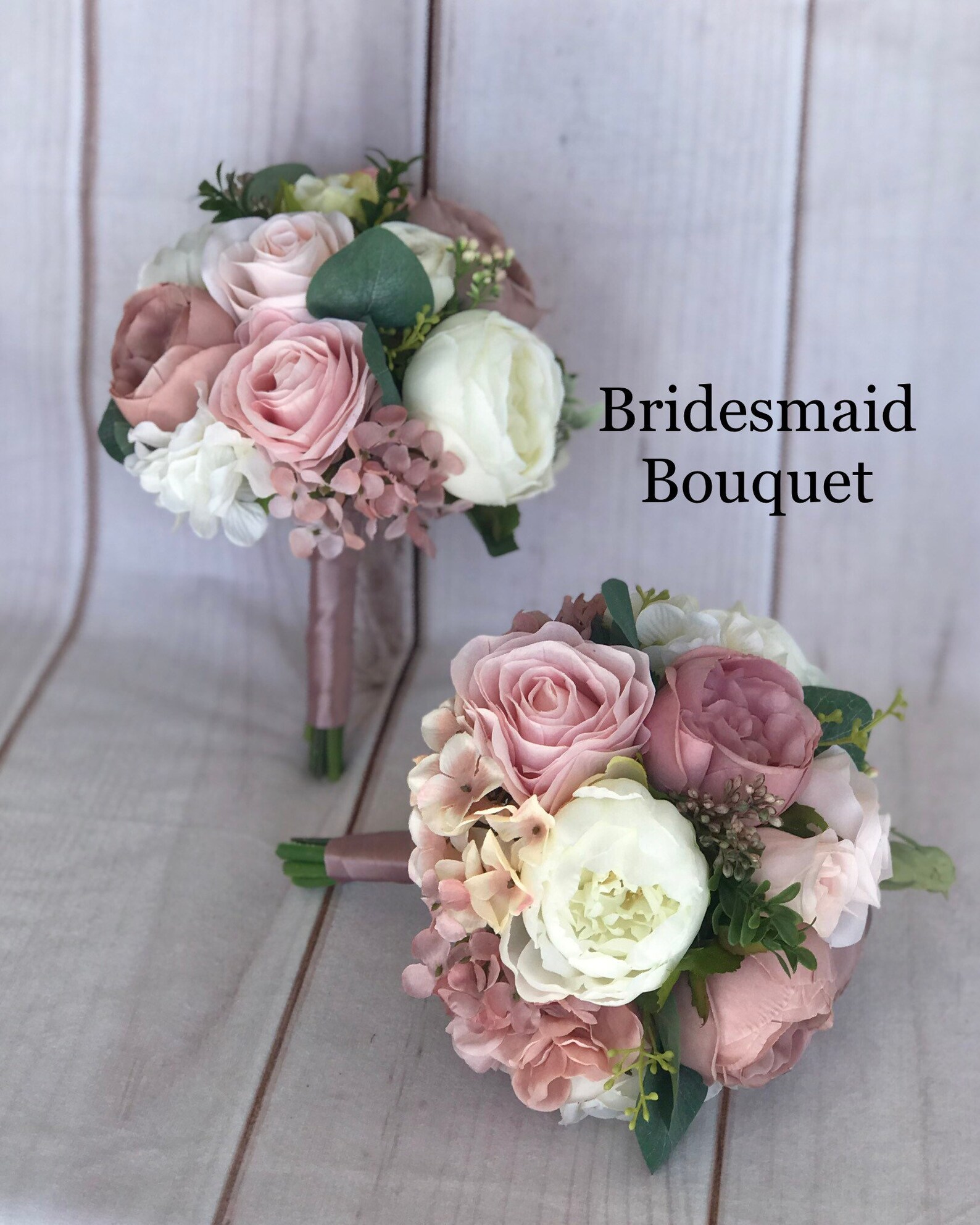 Wedding Bouquet Dusty Rose Bridal Bouquet Cascade Bouquet - Etsy