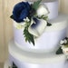 Navy Blue Cake Flowers, Navy Cake Topper, Silk Cake Flowers, Blue Cake ...