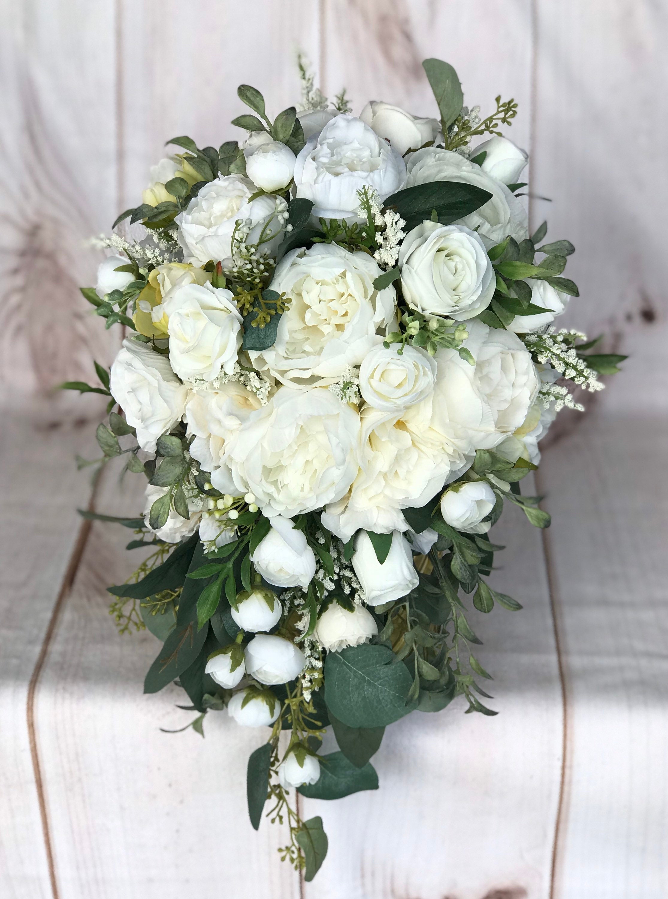 White Cascading Bridal Bouquet White Cascading Bridal Bouquet
